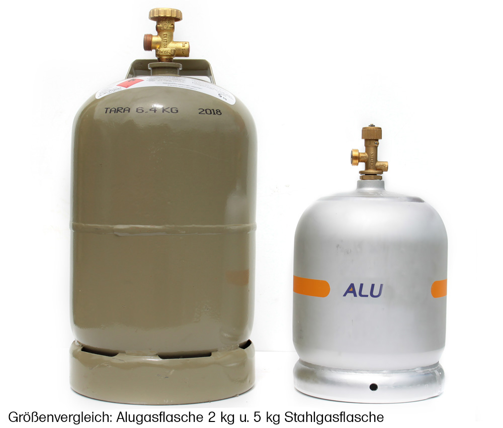 ALU mini Propangasflasche Gasflasche 2 Kg
